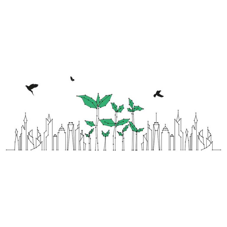 Sticker Verdure En Ville | Stickers Arbres | Stickerdeco.fr