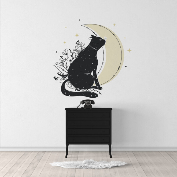 Sticker Chat Mystique | Stickers | Autocollants | Stickerdeco.fr