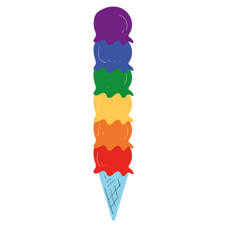 Sticker Glace Arc En Ciel | Stickers LGBT | Stickerdeco.fr