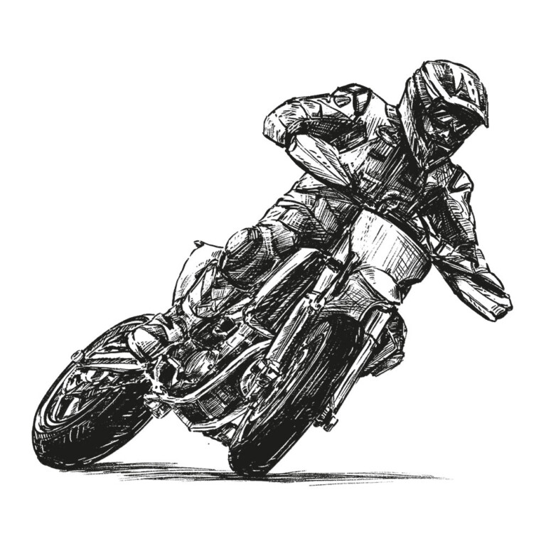 Sticker Motard Dessin | Stickers Motos | StickerDeco.fr