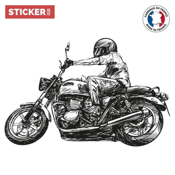 Sticker Motard Dessin | Stickers Motos | StickerDeco.fr
