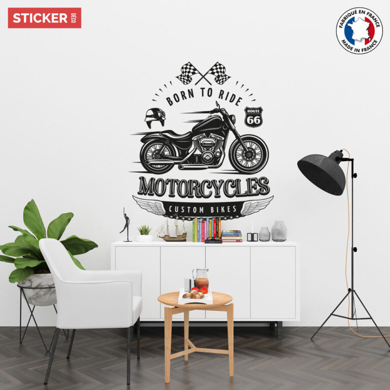 Sticker Moto Born To Ride | Stickers Motos | StickerDeco.fr