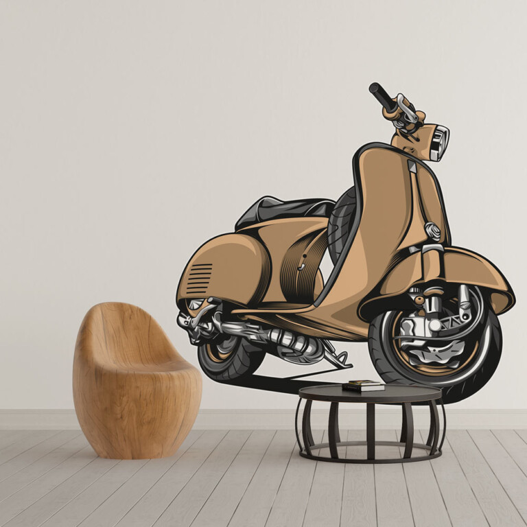 Sticker Scooter Retro | Stickers Moto | StickerDeco.fr