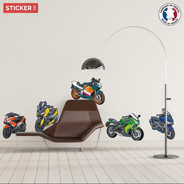 Sticker Moto Dessin Crayon | Stickers Motos | StickerDeco.fr