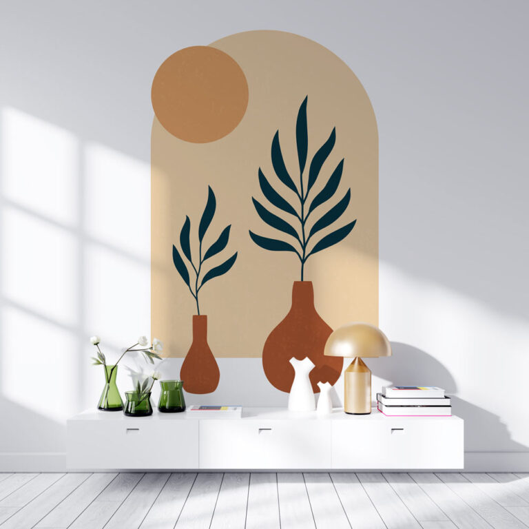Sticker Arche et Vases | Sticker Minimaliste | Stickerdeco.fr