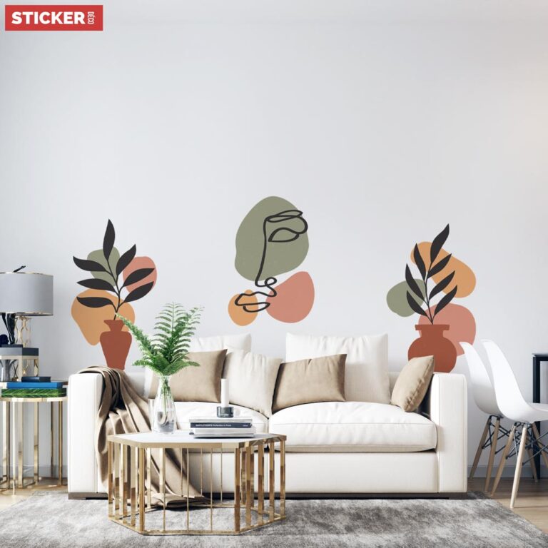 Sticker Arche et Vases | Sticker Minimaliste | Stickerdeco.fr