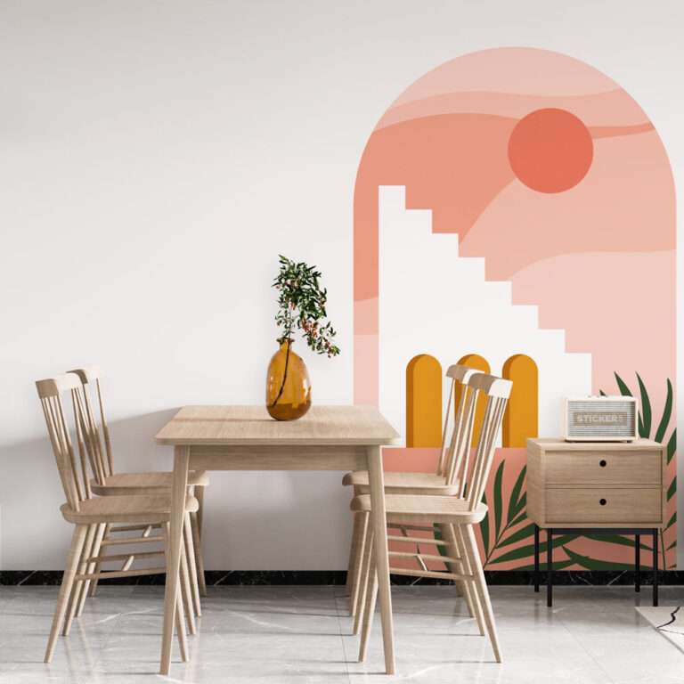 Sticker Arche Terracotta | Sticker Minimaliste Déco | StickerDeco.fr