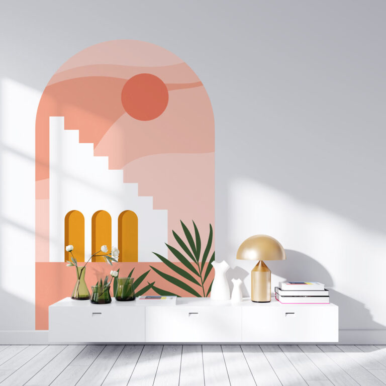 Sticker Arche Terracotta | Sticker Minimaliste Déco | StickerDeco.fr