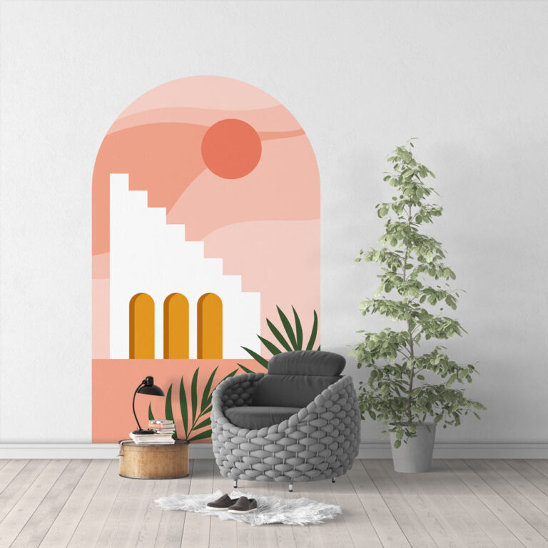 Sticker Arche Terracotta | Sticker Minimaliste Déco | StickerDeco.fr