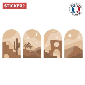 Stickers Arches Marron | Sticker Minimaliste Déco | StickerDeco.fr