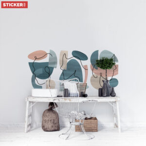 Stickers Forme Line Art | Sticker Minimaliste Déco | StickerDeco.fr