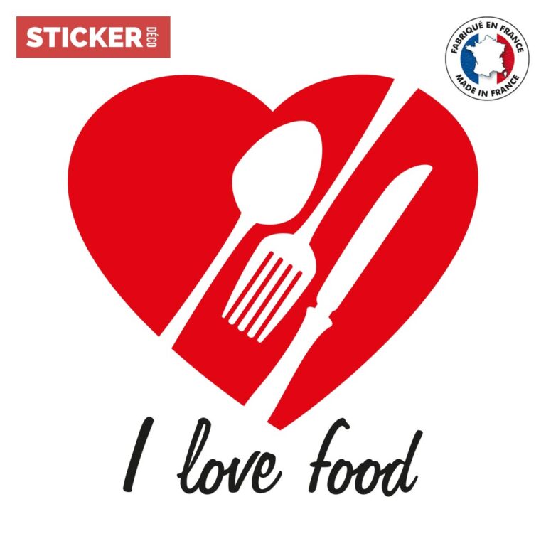 Sticker I Love Food | Autocollants | Stickerdeco.fr
