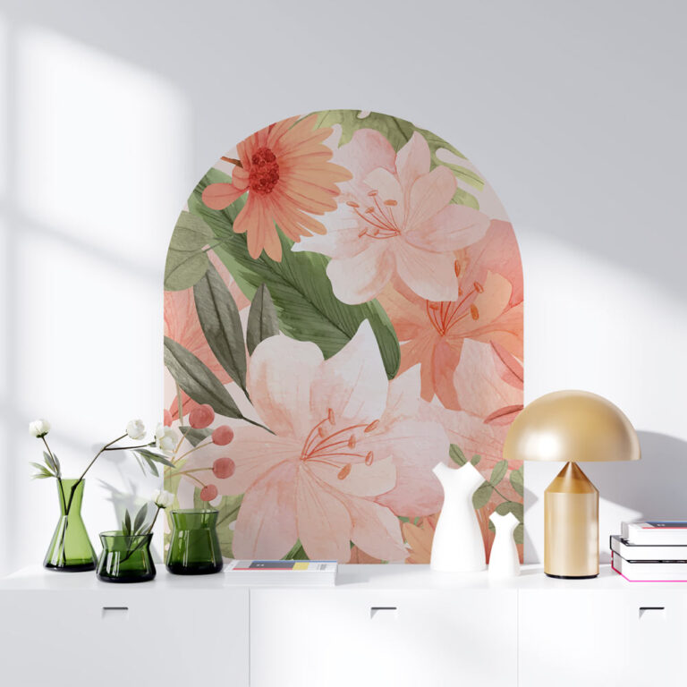 Sticker Arche Florale | Sticker Minimaliste Déco | StickerDeco.fr