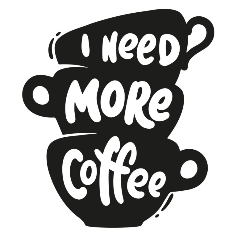 Sticker I Need More Coffee | Autocollants | Stickerdeco.fr