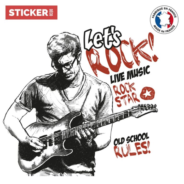 Sticker Let's Rock | Stickers Punk | Autocollants | Stickerdeco.fr