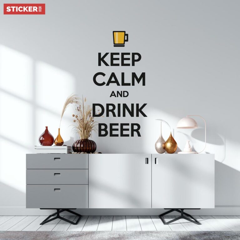 Stickers Keep Calm And Drink Beer | Stickerdeco.fr
