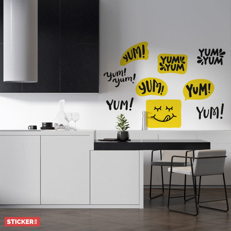 Stickers Yum Yum | Autocollants pour Cuisine | StickerDeco.fr