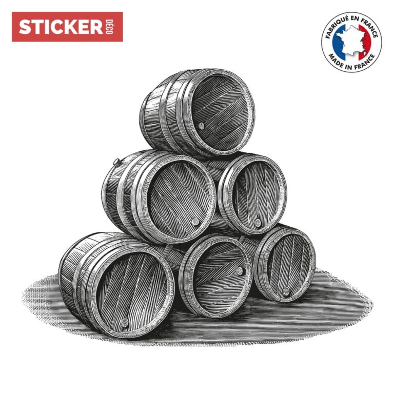 Sticker Fûts de Chêne | Autocollants | Stickerdeco.fr