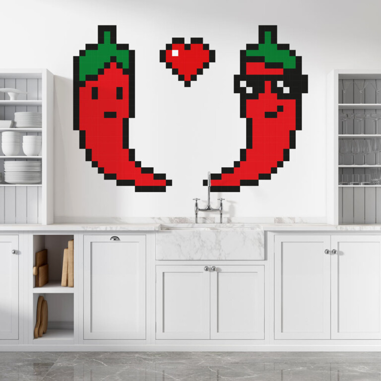 Sticker Mario Pixel Art | Autocollants Mario Bros | Stickerdeco.fr