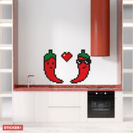 Stickers Piments Pixel | Autocollants | Stickerdeco.fr