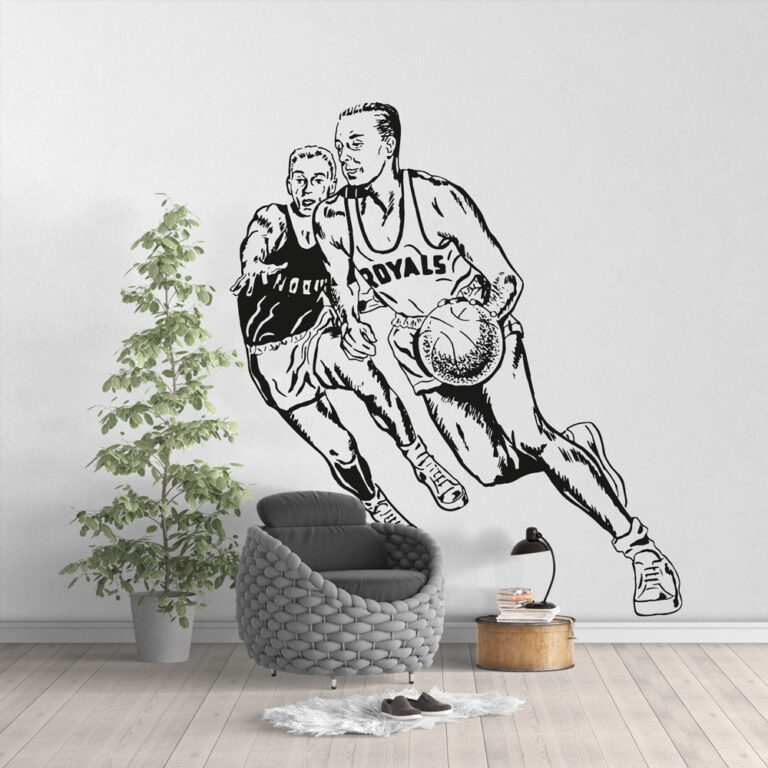 Sticker Basketball Retro | Sticker Autocollant | Stickerdeco.fr