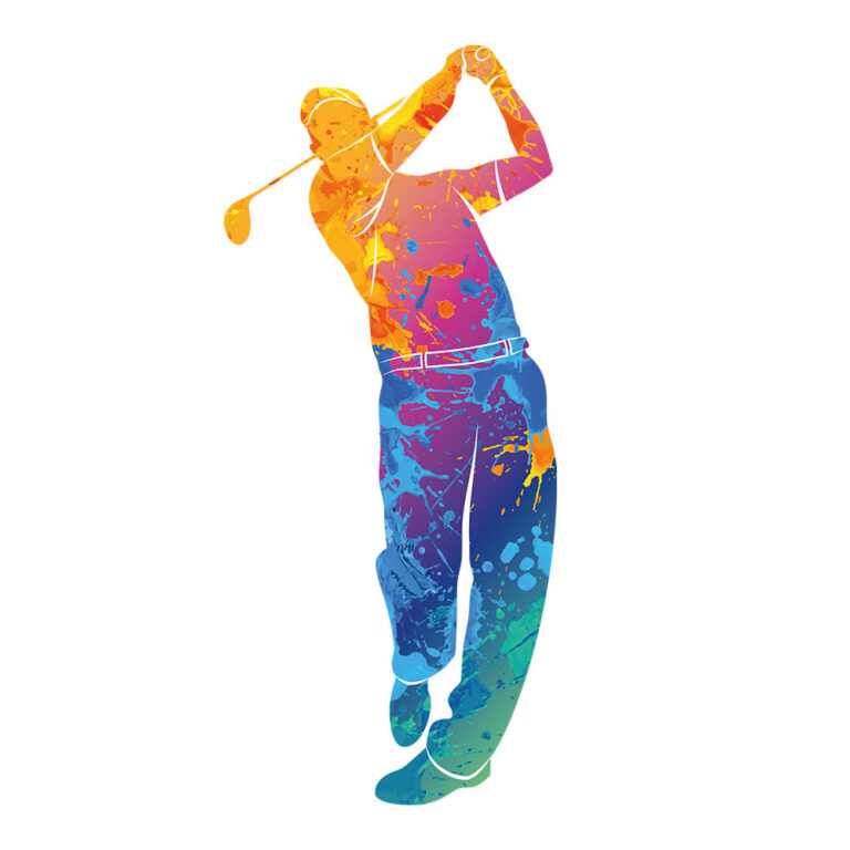 Sticker Golf Coloré | Stickers Autocollants | Stickerdeco.fr