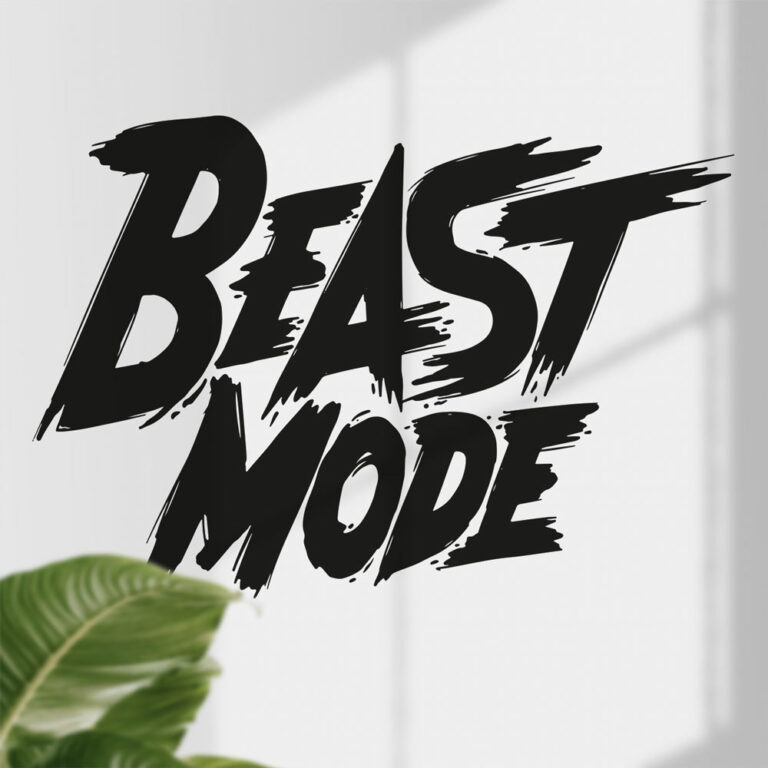 Sticker Beast Mode | Stickers Citations Sport | Stickerdeco.fr
