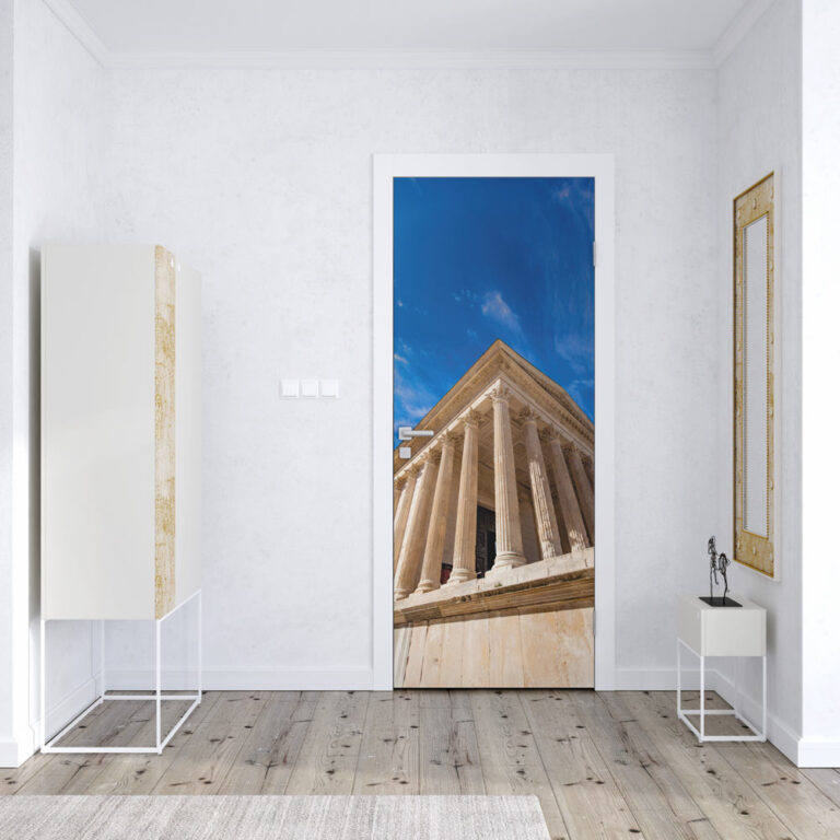 Sticker Porte Maison Carrée | Stickers Portes | Stickerdeco.fr