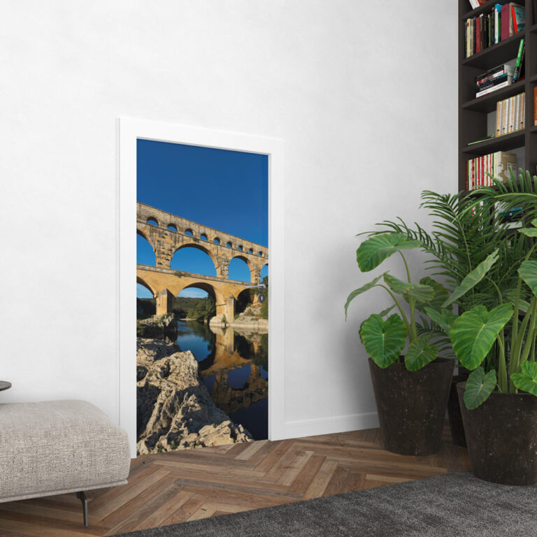 Sticker Porte Pont Du Gard Occitanie | Portes | Stickerdeco.fr