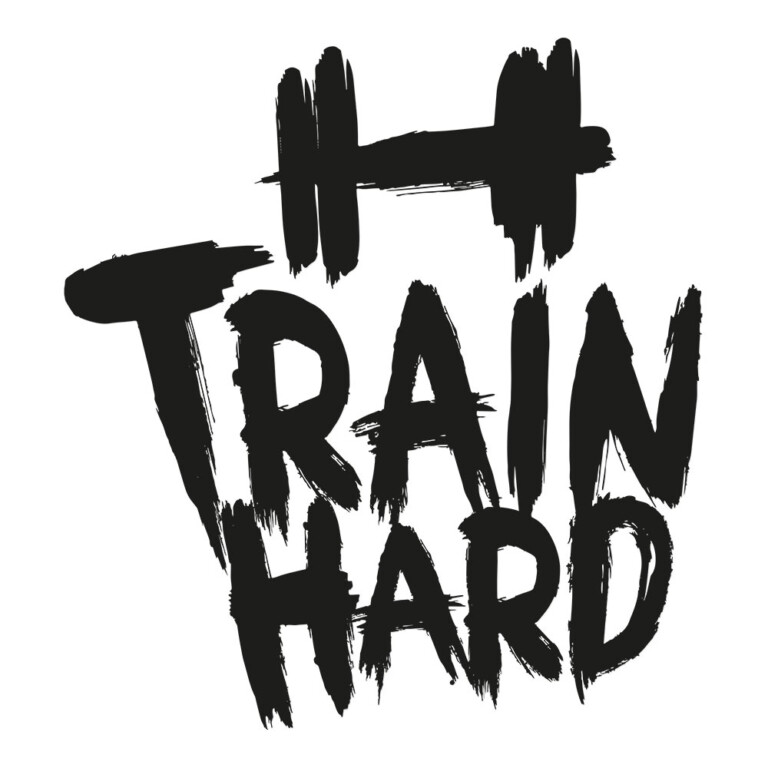 Sticker Train Hard | Stickers Citations | Stickerdeco.fr