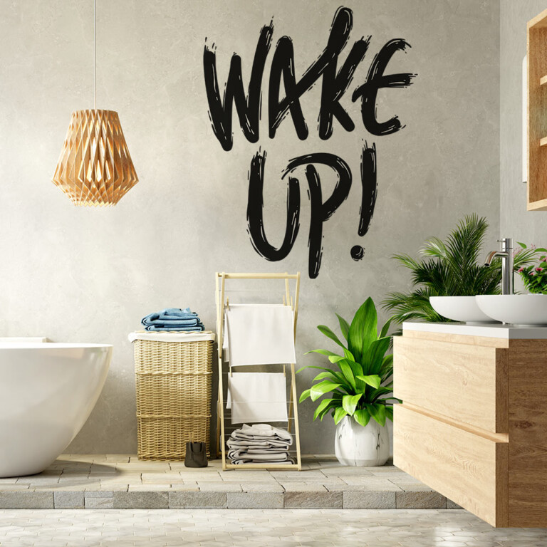 Sticker Wake Up | Stickers Citations | Stickerdeco.fr