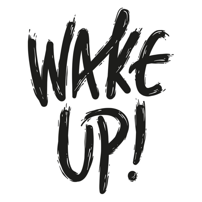 Sticker Wake Up | Stickers Citations | Stickerdeco.fr