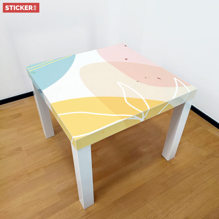 Sticker Ikea Lack Coloré | Ikea Hack | StickerDeco.fr