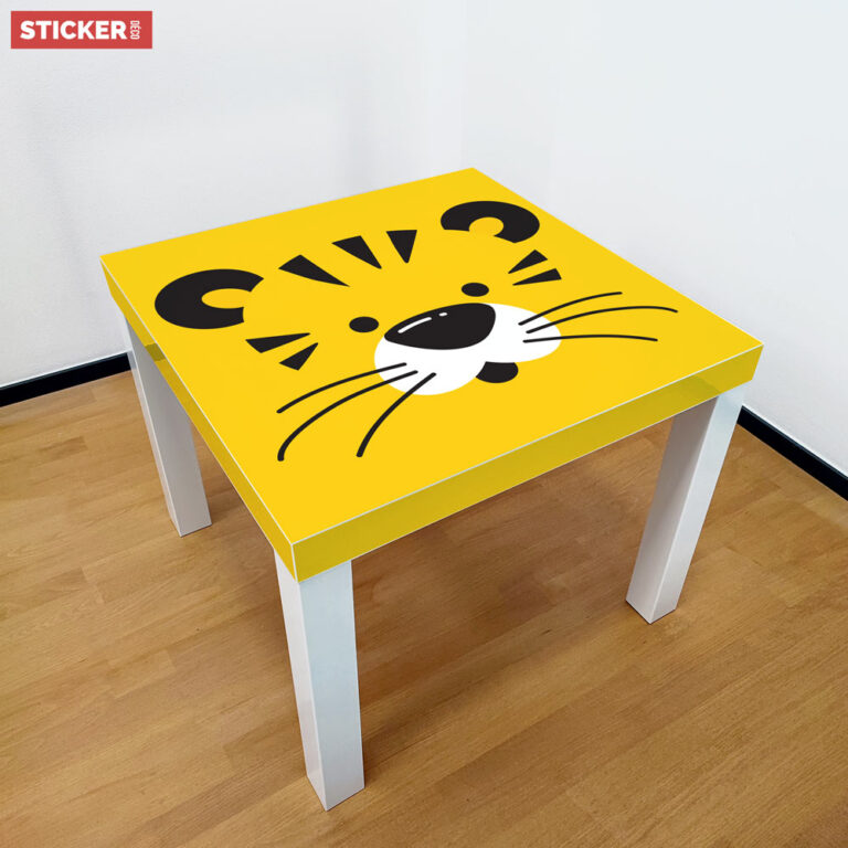 Sticker Ikea Lack Tiger | Ikea Hack | StickerDeco.fr