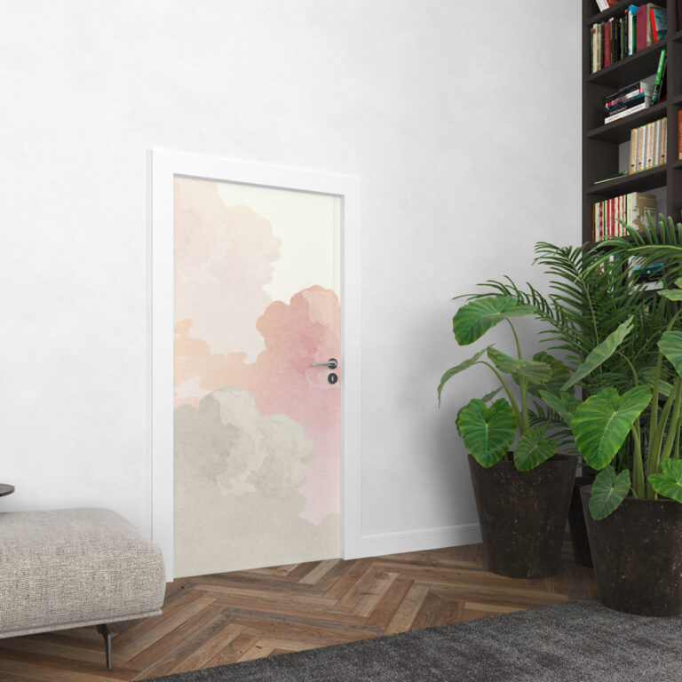 Sticker Porte Ciel Aquarelle | Stickers Portes | StickerDeco.fr