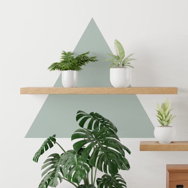Sticker Triangle Vert Amande | Minimaliste | Sticker Déco
