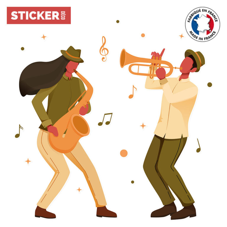 Sticker Jazzy | Stickers Musique | Stickerdeco.fr