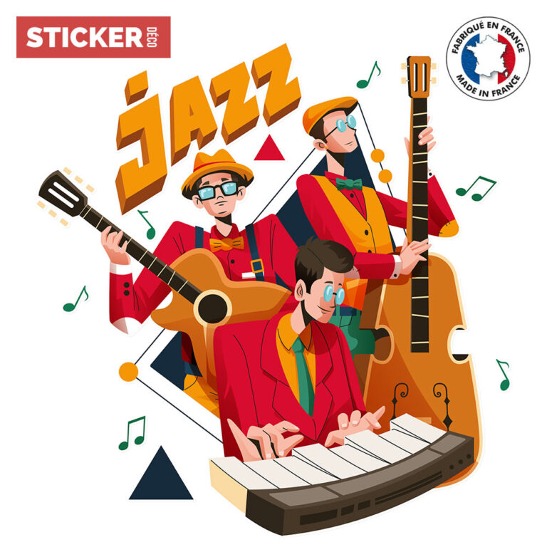 Sticker Musique Jazz | Stickers Musique | Stickerdeco.fr