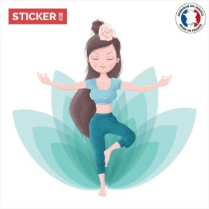 Sticker Yoga Relaxation | Stickers Zen Yoga | Stickerdeco.fr