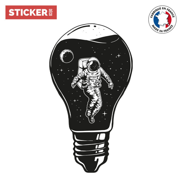 Sticker Espace Ampoule | Stickers Galaxie | Stickerdeco.fr