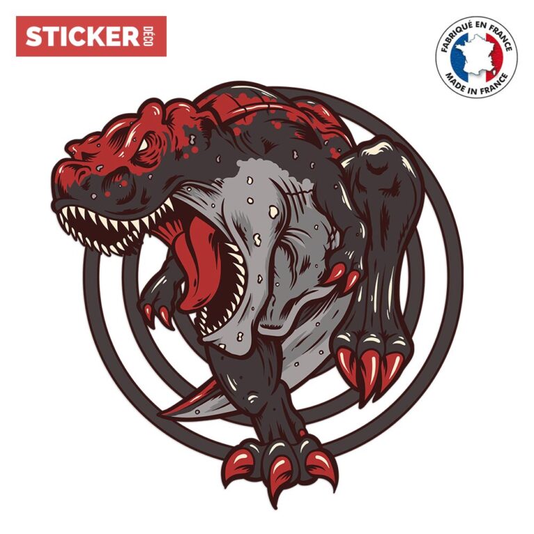 Sticker T-Rex Enerve | Stickers Dinosaure | Stickerdeco.fr