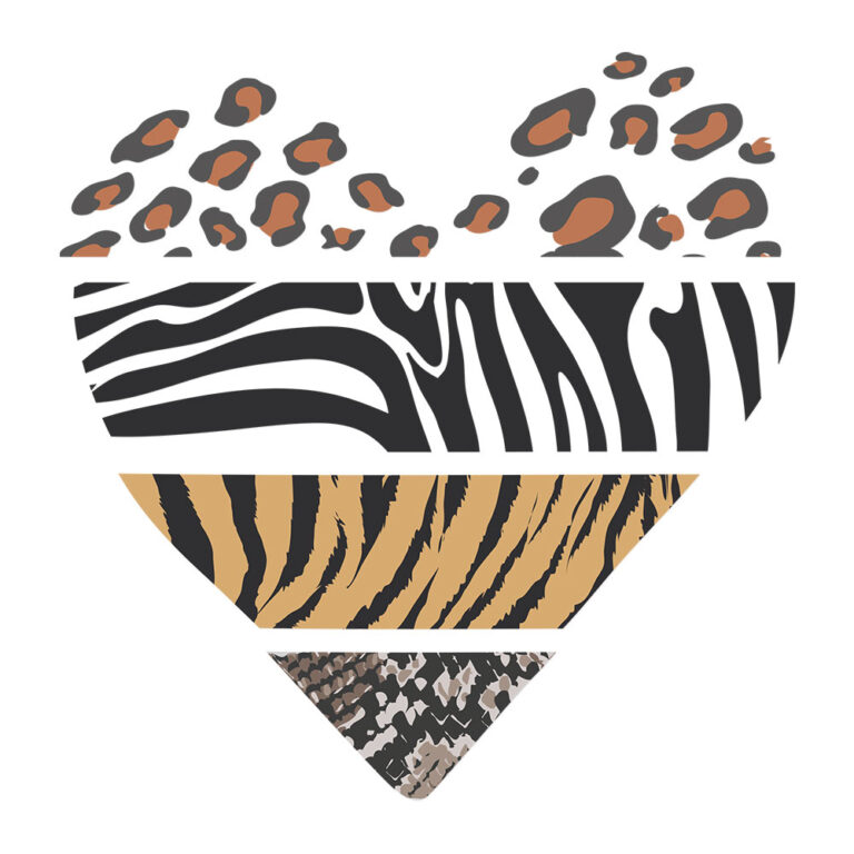 Sticker Cœur Animal | Stickers Animaux | StickerDeco.fr