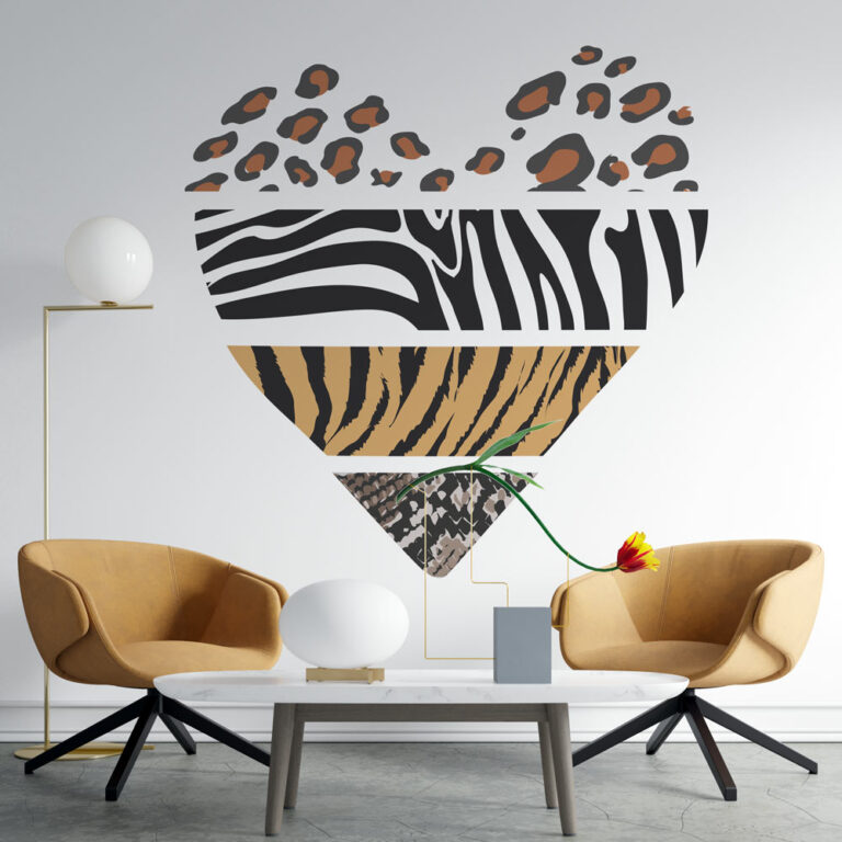 Sticker Cœur Animal | Stickers Animaux | StickerDeco.fr