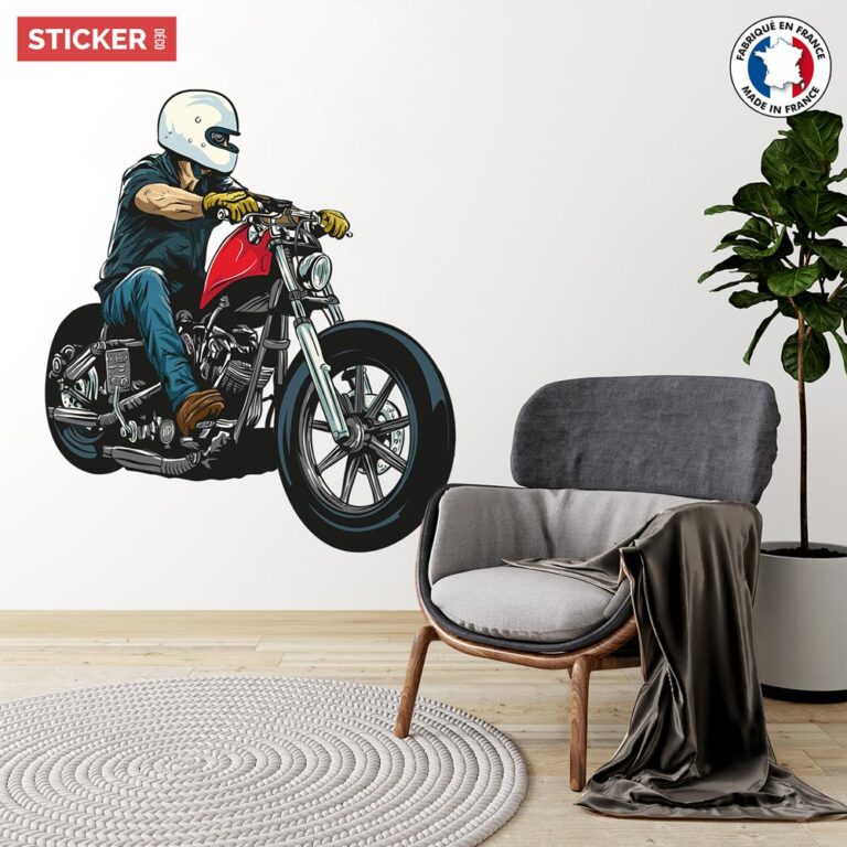 Sticker Motard Vintage | Stickers Moto | StickerDeco.fr