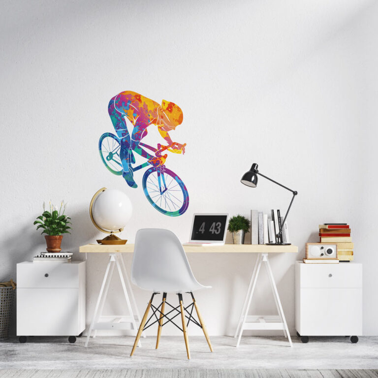 Sticker Cycliste - Stickers Sport | Stickerdeco.fr