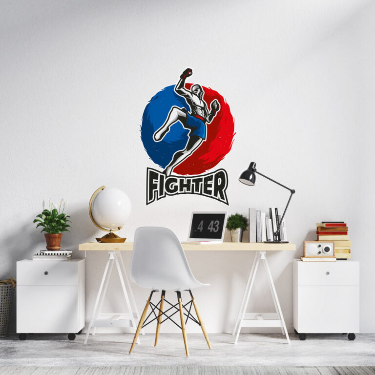 Sticker Fighter Muay Thai | Stickers Sport | Stickerdeco.fr