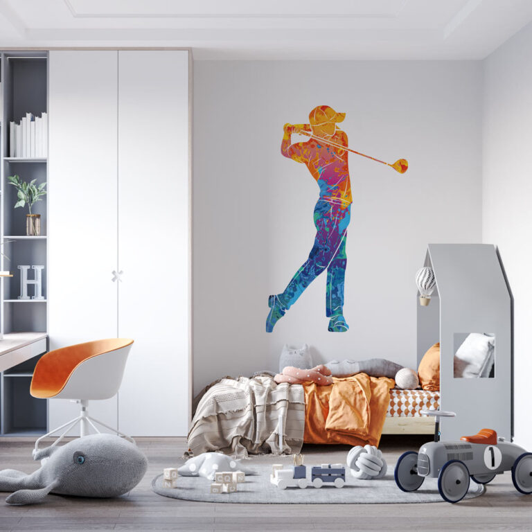 Sticker Golf Multicolore - Stickers Sport | Stickerdeco.fr