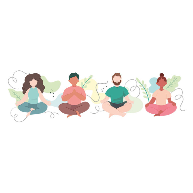 Sticker Groupe Zen | Stickers Zen Yoga | Stickerdeco.fr