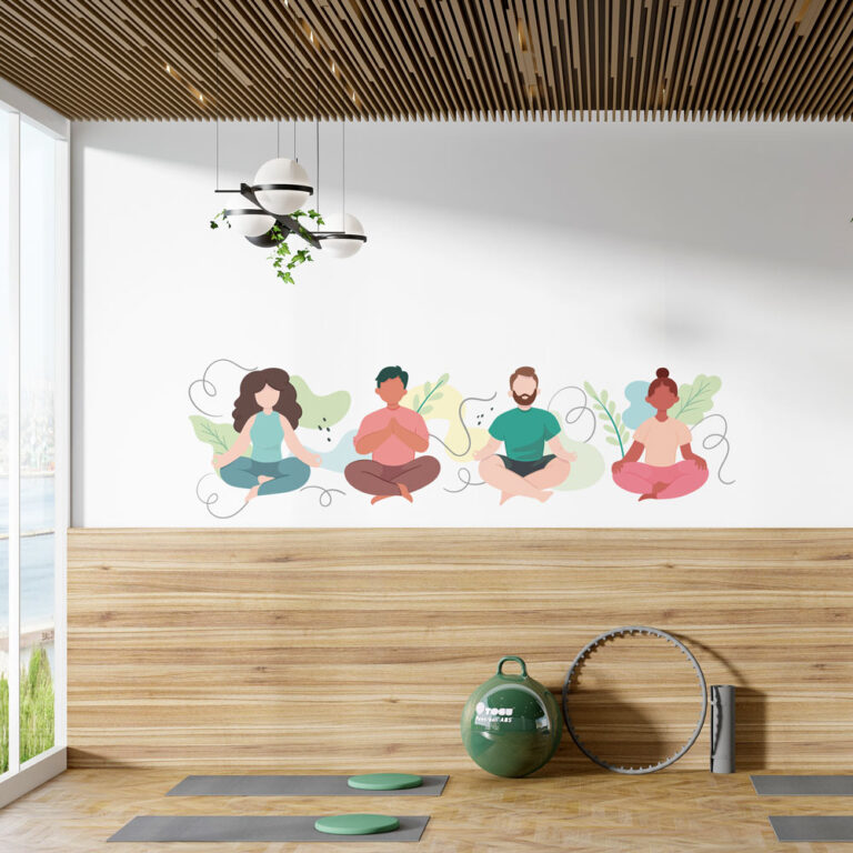 Sticker Groupe Zen | Stickers Zen Yoga | Stickerdeco.fr