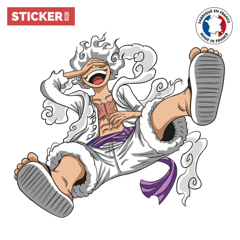 Sticker Luffy Gear 5 One Piece | Autocollant Manga